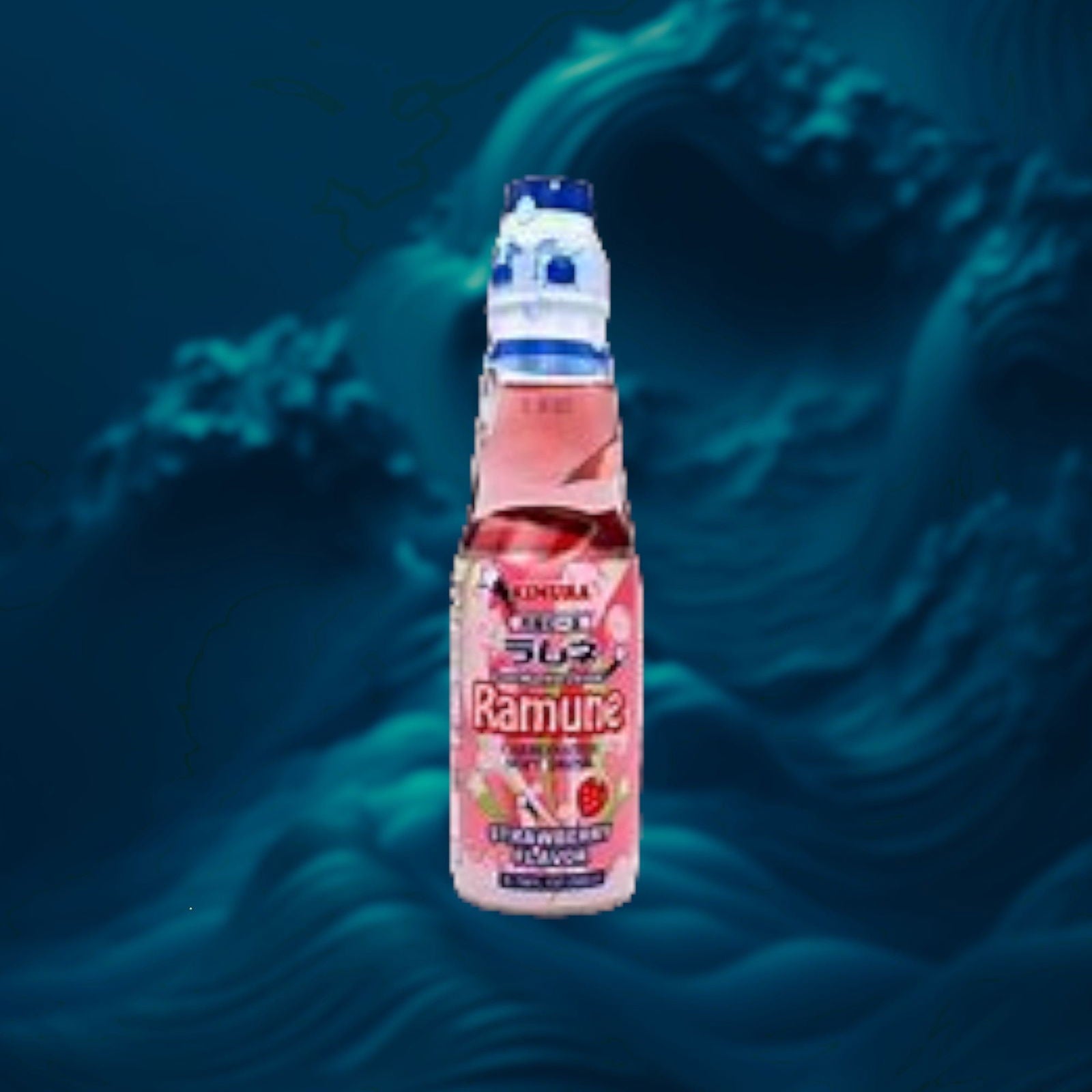 Kimura Ramune Strawberry Marble Bottle Drink – Killer Candy